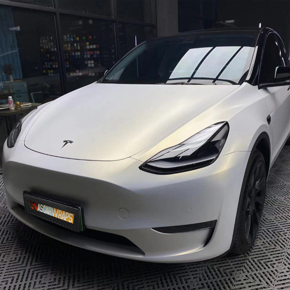 High Quality Nascarwraps Matte Pearl White To Gold Vinyl Wrap For Car