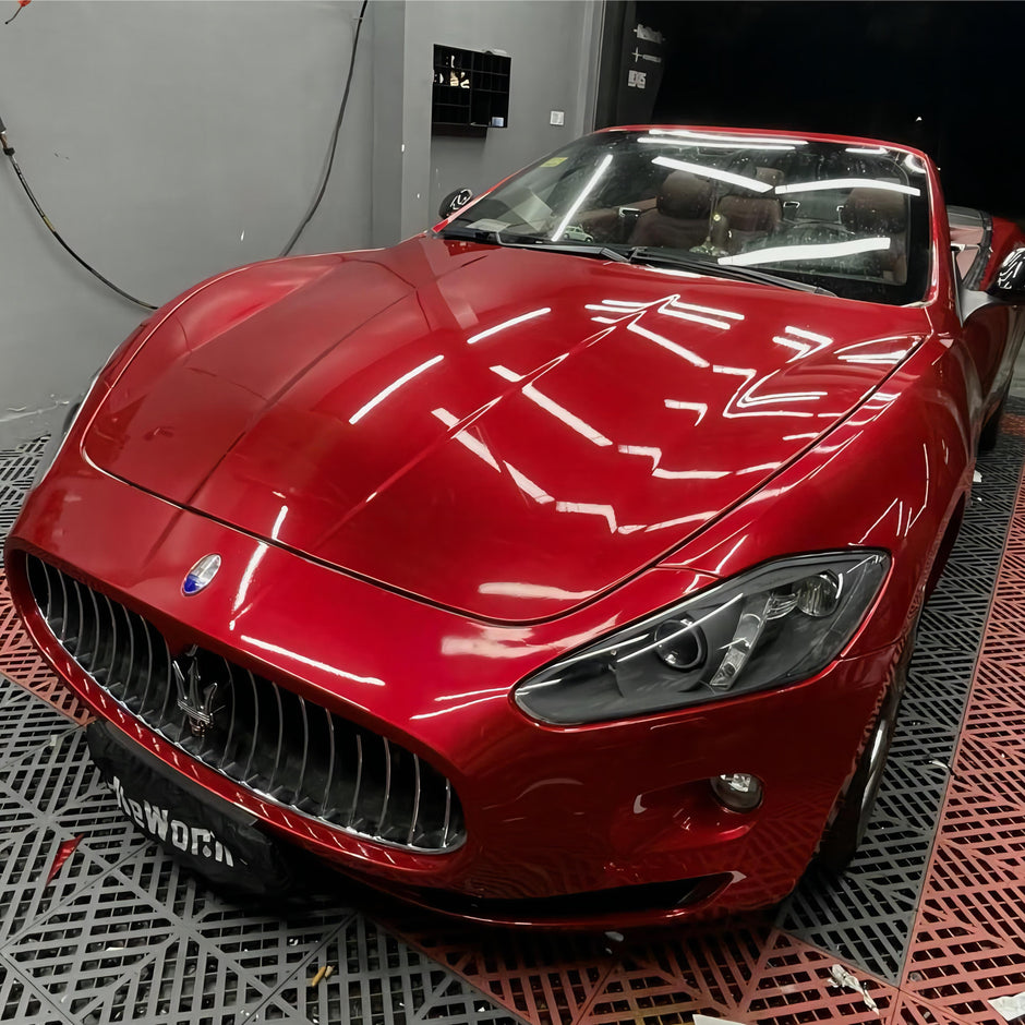 High Gloss Victory Red Metallic Vinyl Wrap Film